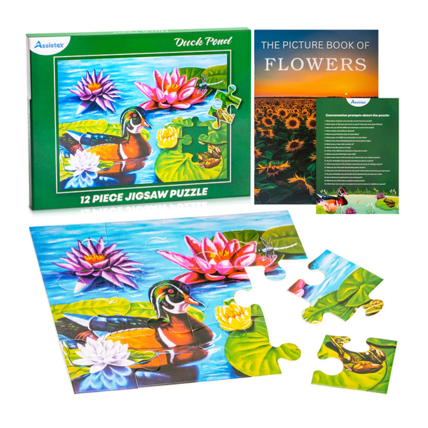 Large Piece Puzzle: Duck Pond - 12 pcs | Dementia Shop Australia