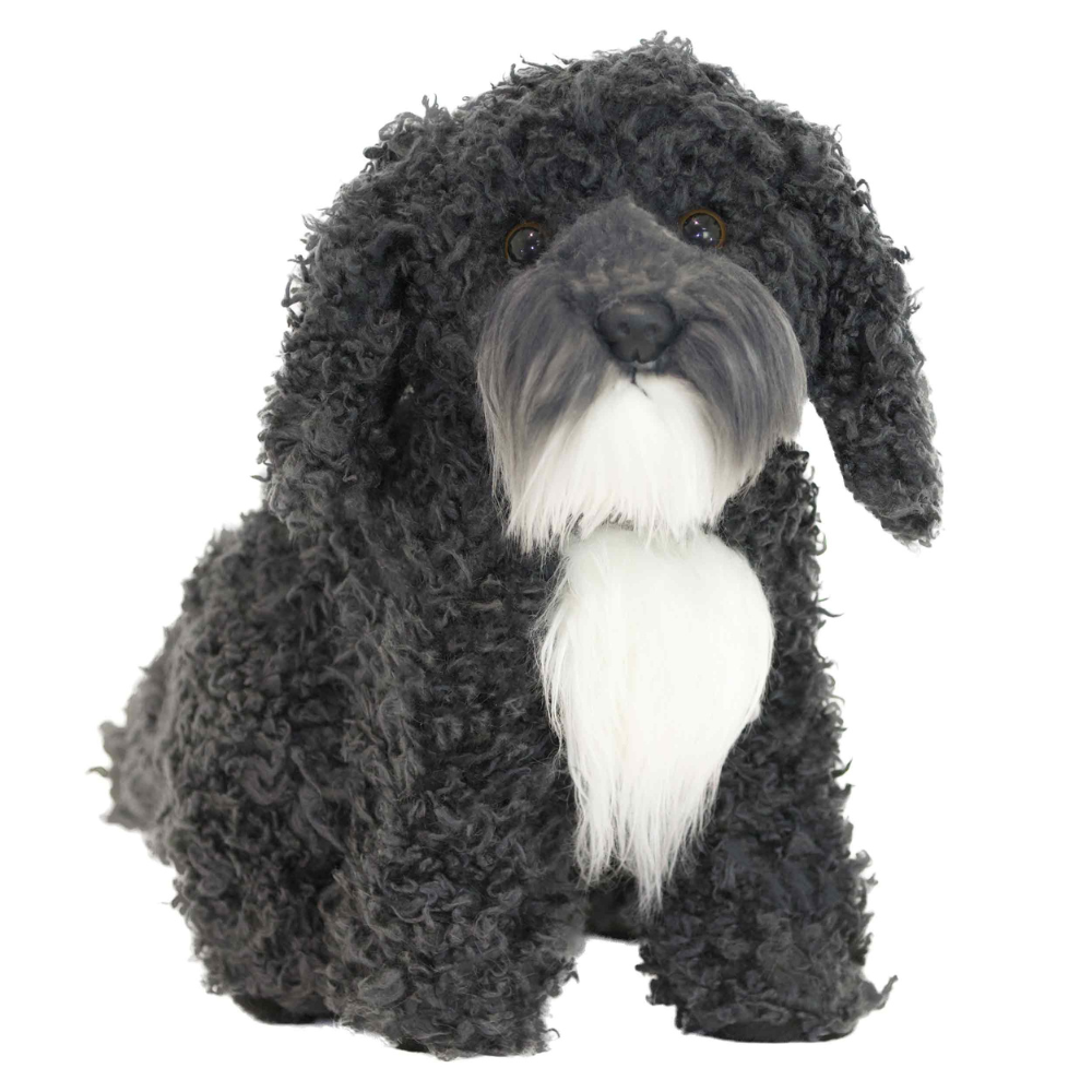 Bonnie - Black Oodle Sitting Plush Toy | Dementia Shop Australia